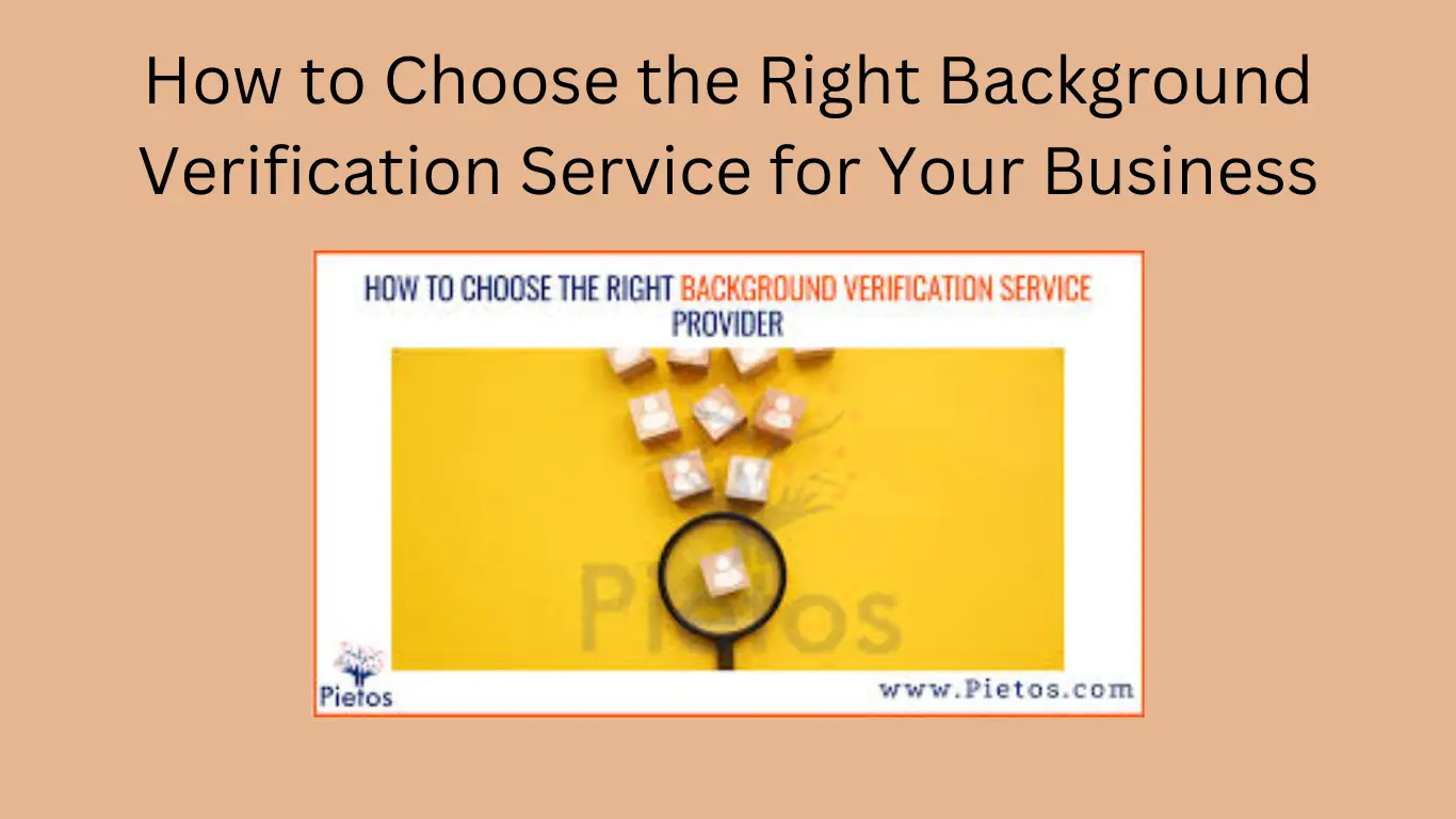Choosing the Right Background Verification Service